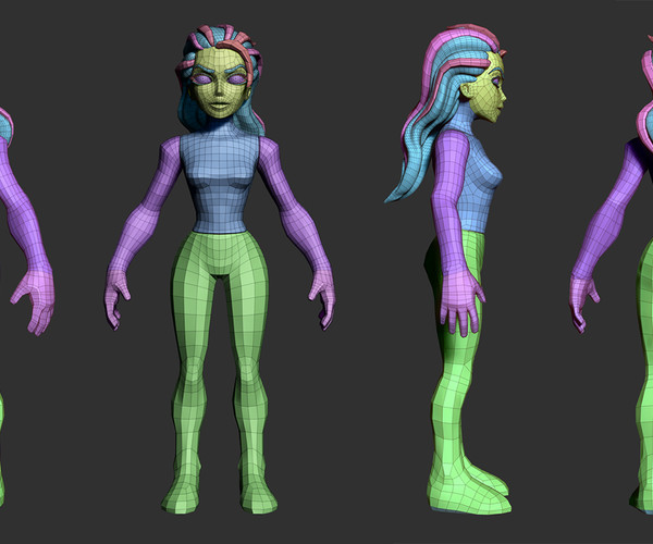 ArtStation - Infinidudette - Stylized Female Base-Mesh | Resources