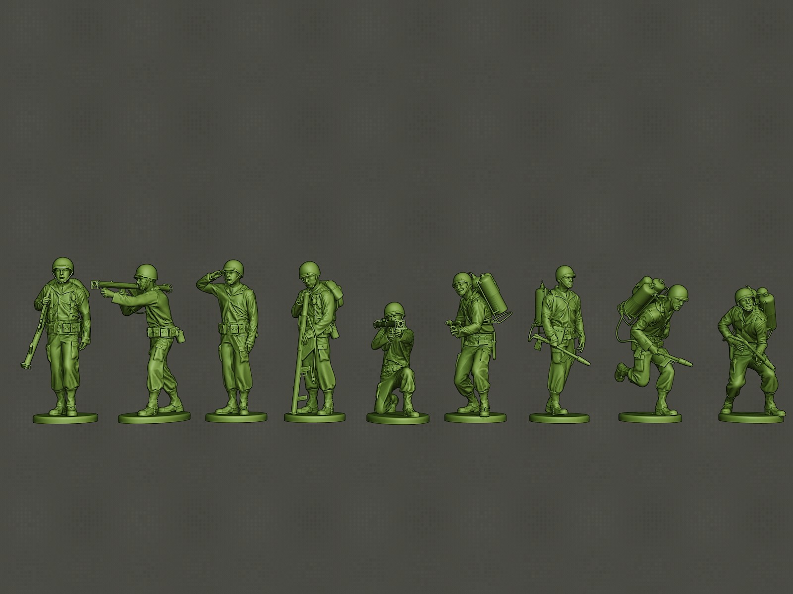 ArtStation - American soldiers ww2 Bundle Pack | Resources
