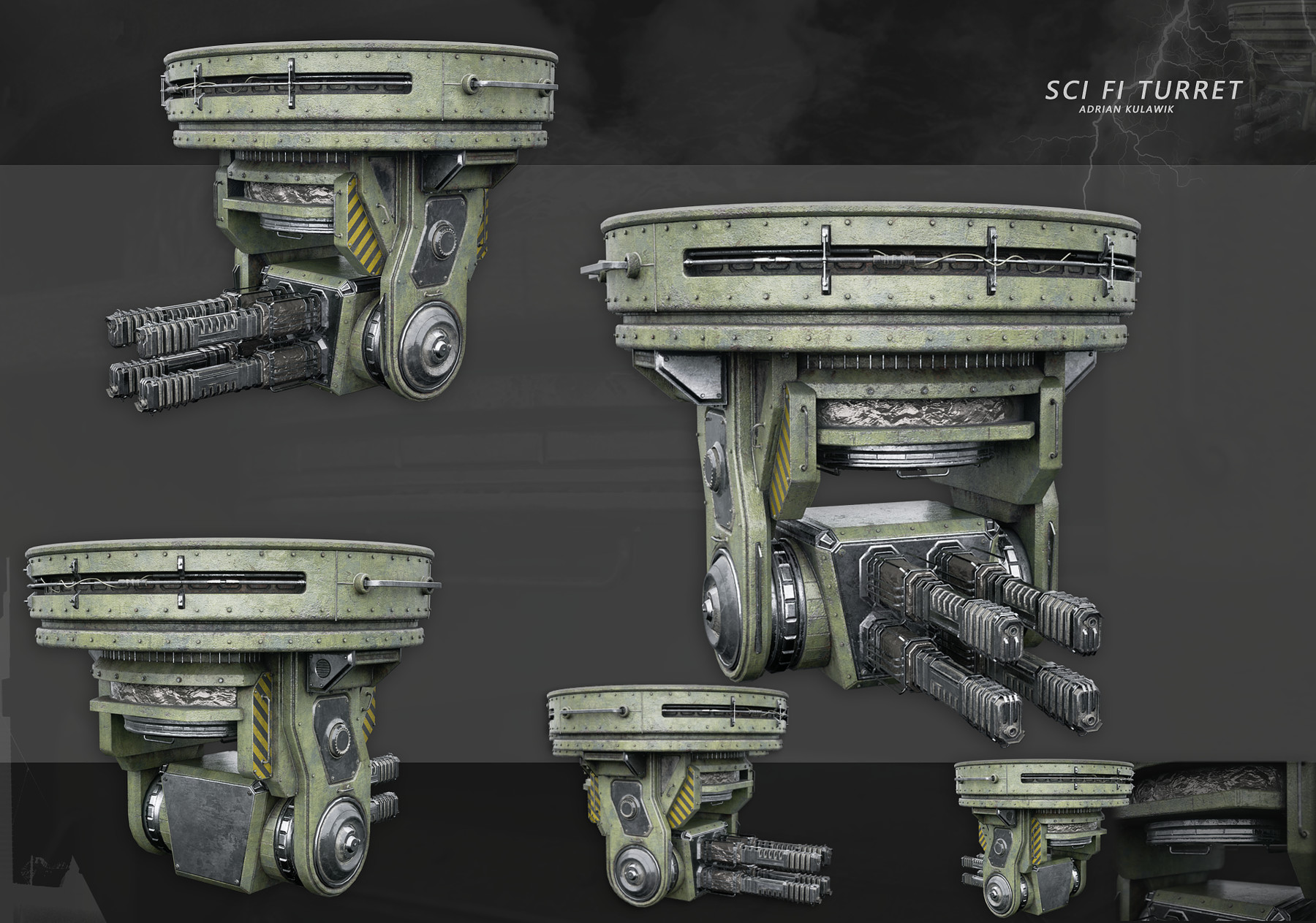 ArtStation - Sci-Fi Gun Turret | Game Assets