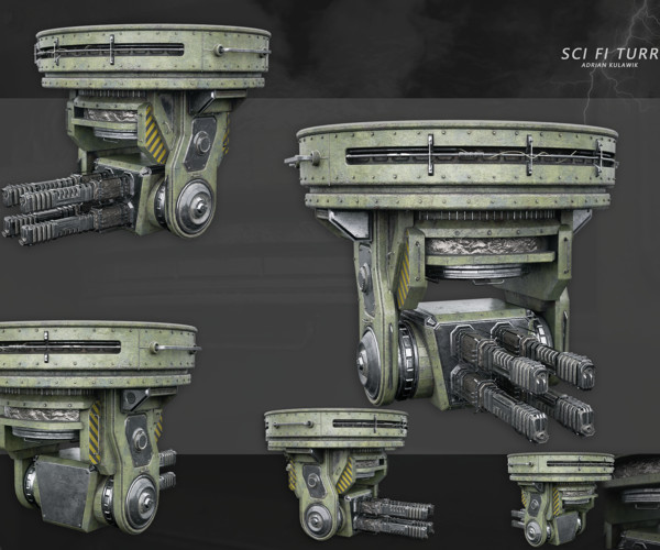 ArtStation - Sci-Fi Gun Turret | Game Assets