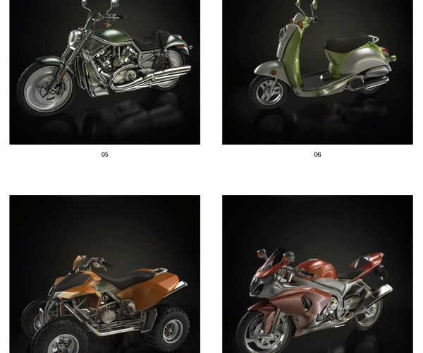 ArtStation - 12 Motorcycles Pack | Resources
