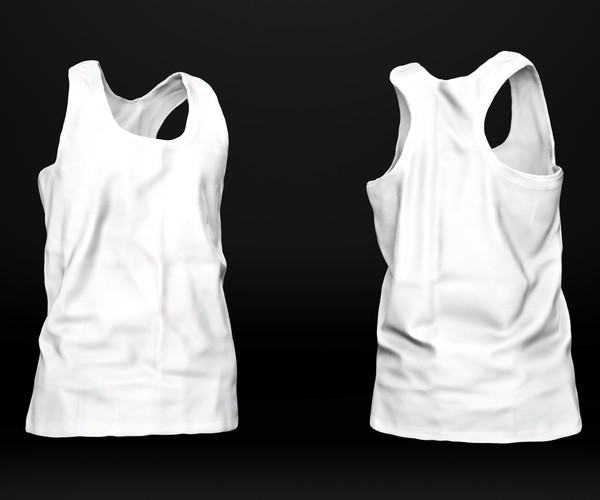 ArtStation - Basic white male tank top | Resources