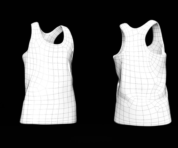 ArtStation - Basic white male tank top | Resources