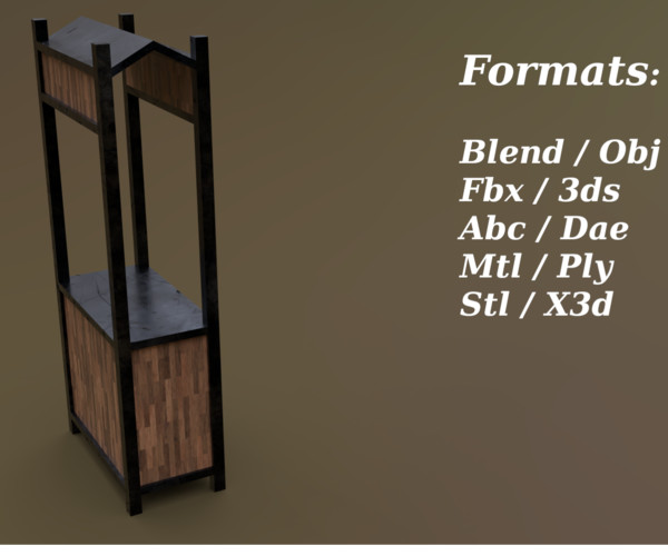 ArtStation - Trade stand 20 4in1 R - 4 PBR Texture 1 Model | Resources