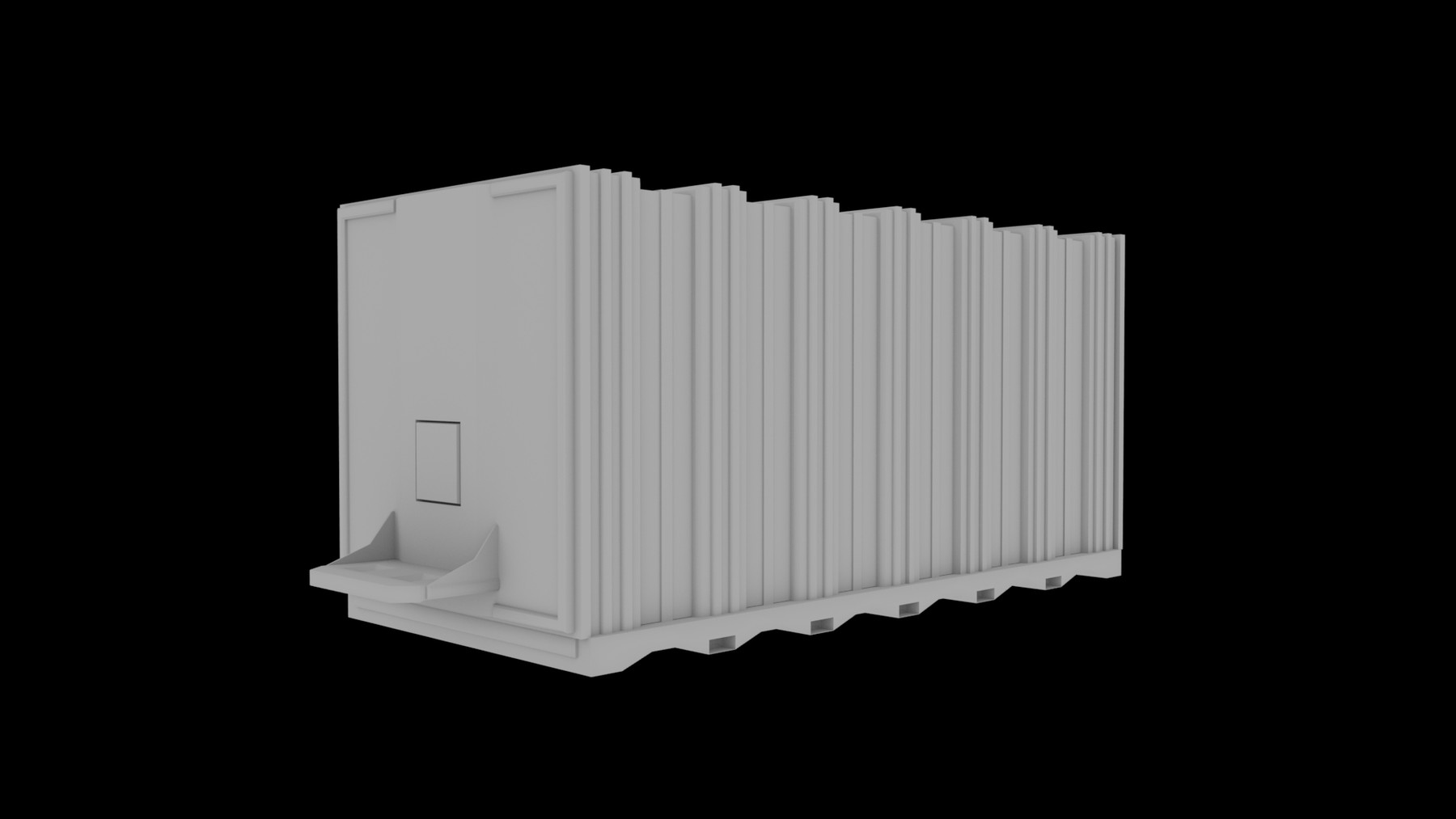 ArtStation - Cargo Container - High and low Poly versions Low-poly 3D ...
