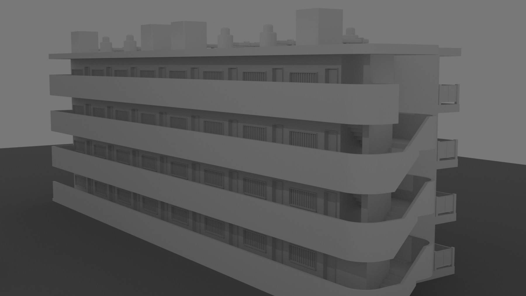 ArtStation - Japan Apartment Building 3D Models (FBX.OBJ) | Resources