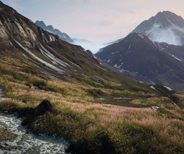 ArtStation - Grass Mountains Valley Environment - Unity 2017 Project ...