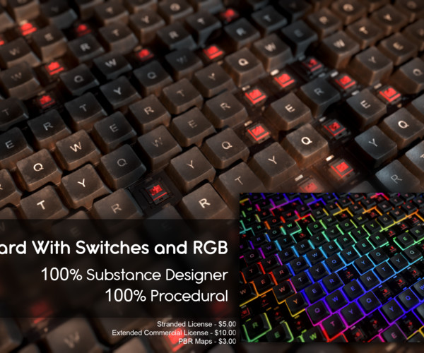 ArtStation - Keyboard Material - Substance Designer - 100% Procedural ...