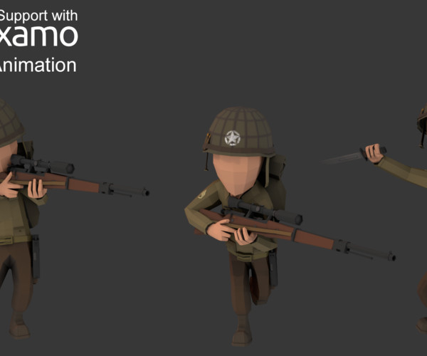 ArtStation - WW2 US Rifleman | Game Assets