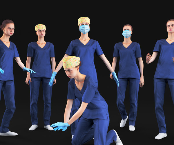 ArtStation - Animated medical nurse 14 | Game Assets