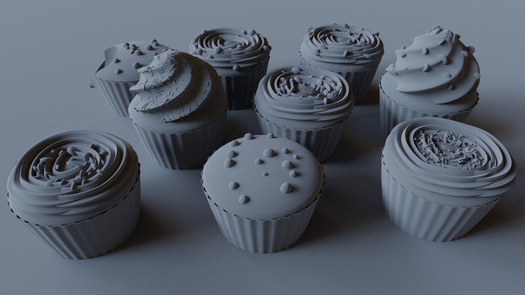 ArtStation - Cupcakes High Poly Pack 3D model | Resources