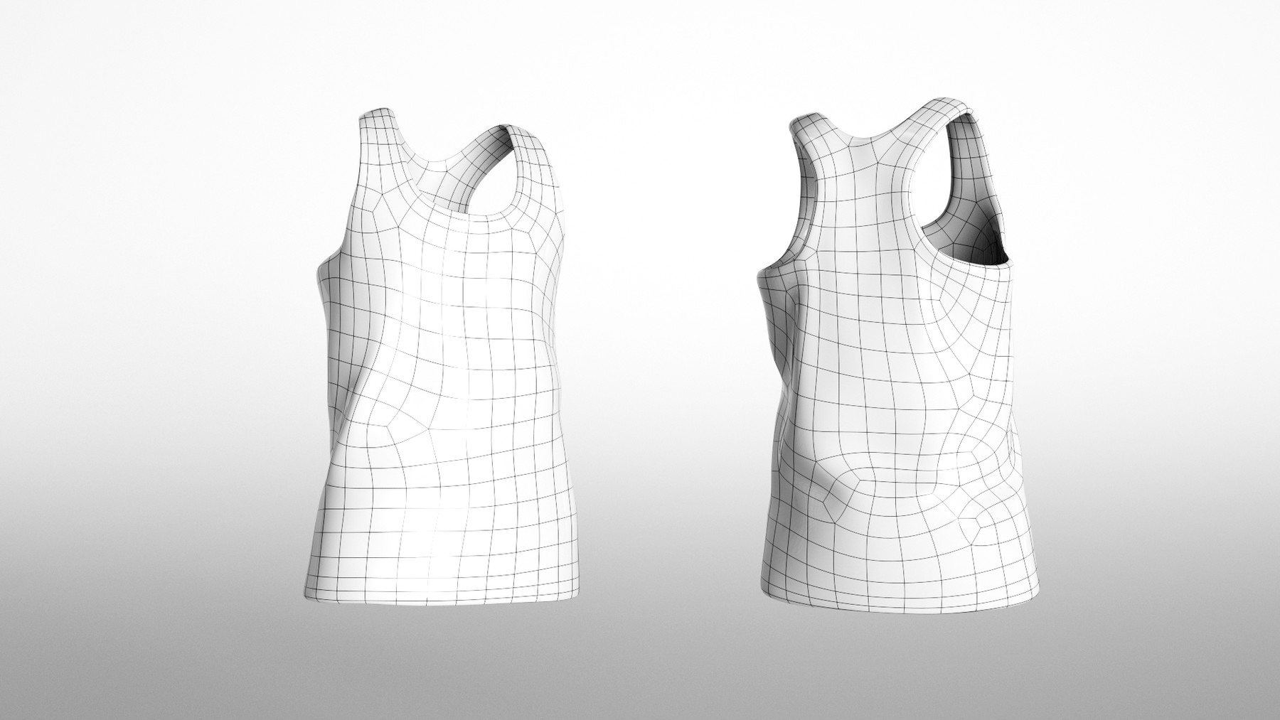 ArtStation - Basic white male tank top | Game Assets