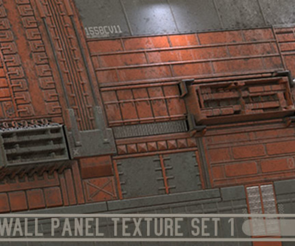 ArtStation - Sci fi wall panel texture set 1 | Resources