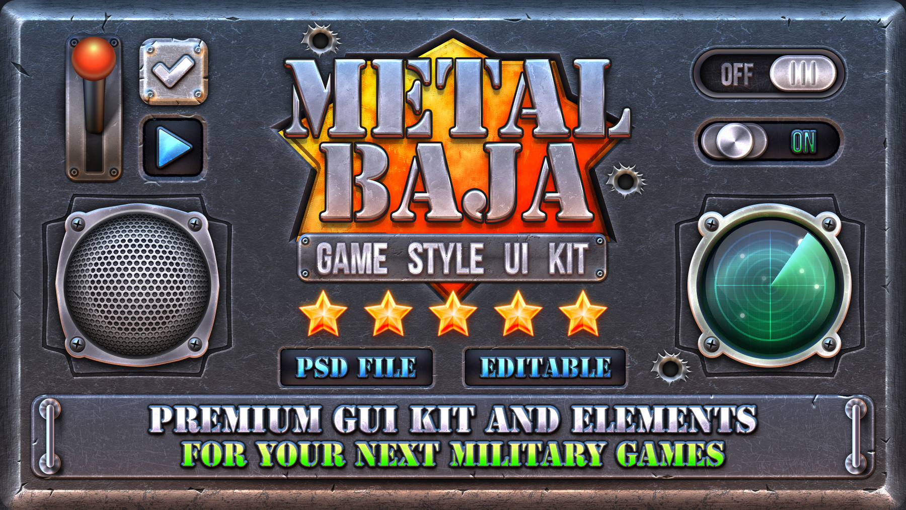 ArtStation - METALBAJA - Military Game GUI Kit | Game Assets