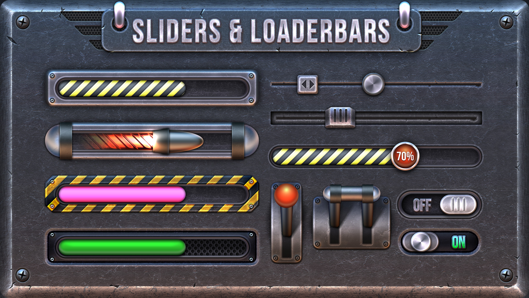 ArtStation - METALBAJA - Military Game GUI Kit | Game Assets