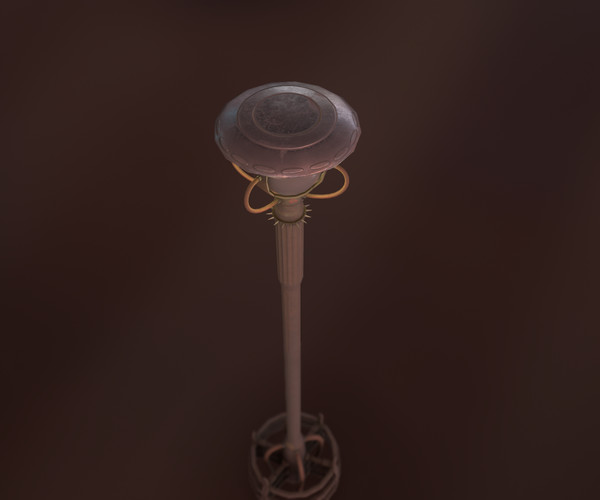 ArtStation - Cyberpunk - sci-fi street light Low-poly 3D model | Game ...