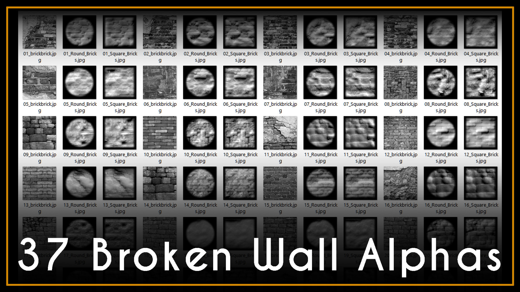 ArtStation - Broken Wall Alphas + Tutorial + References | Brushes
