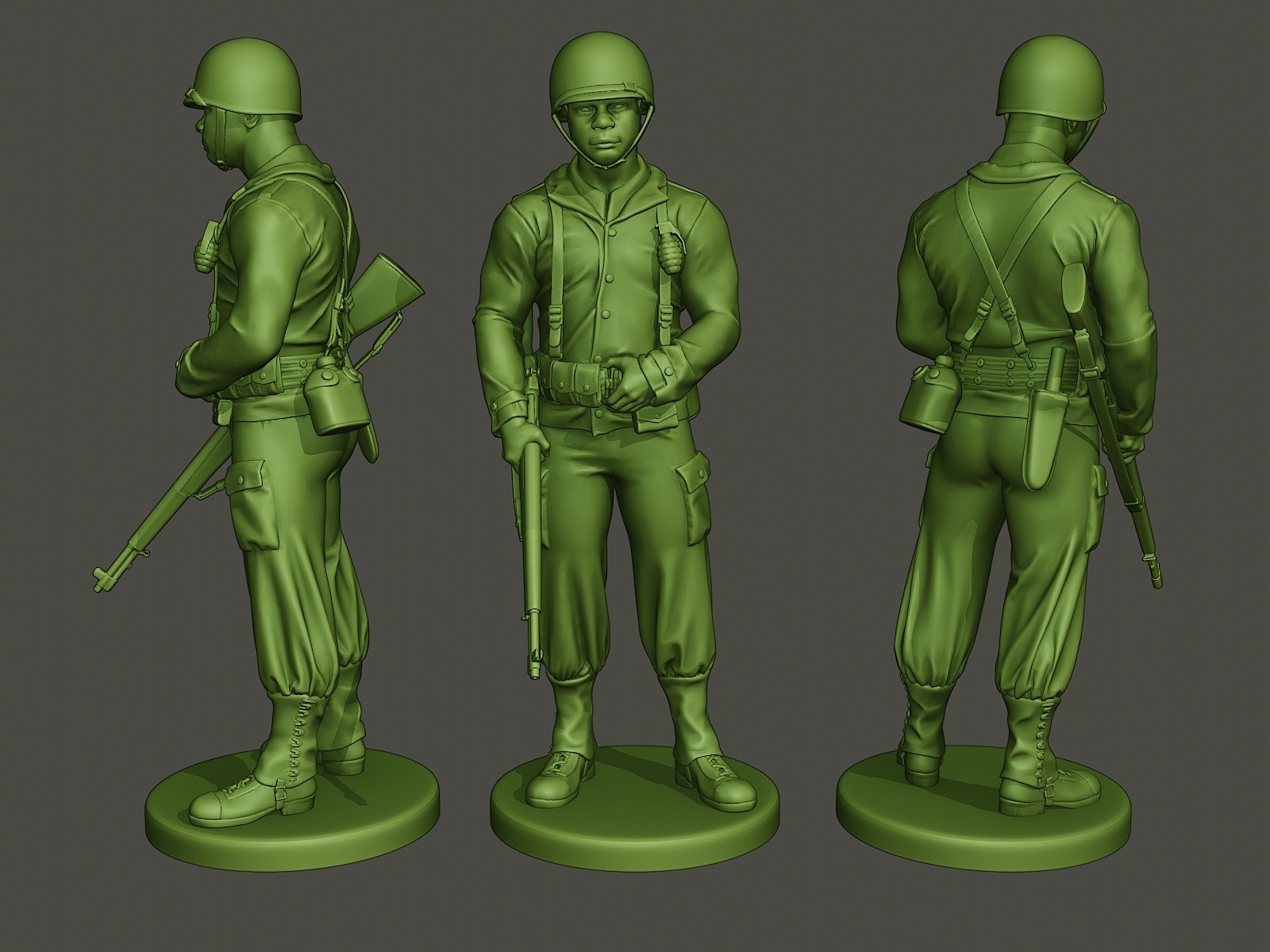 ArtStation - American soldier ww2 stand guard A5 | Resources