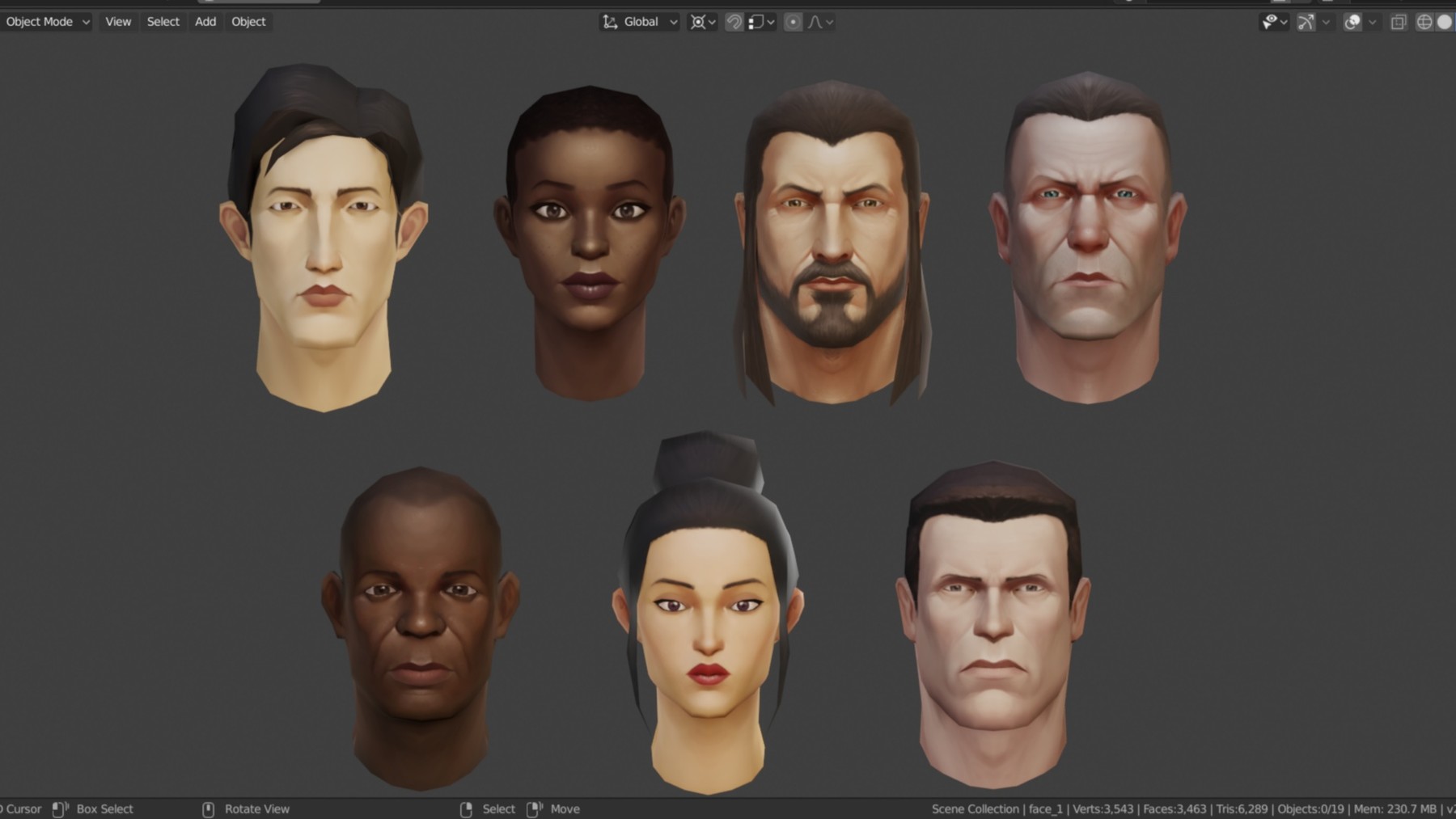 ArtStation - Low poly heads+textures | Game Assets
