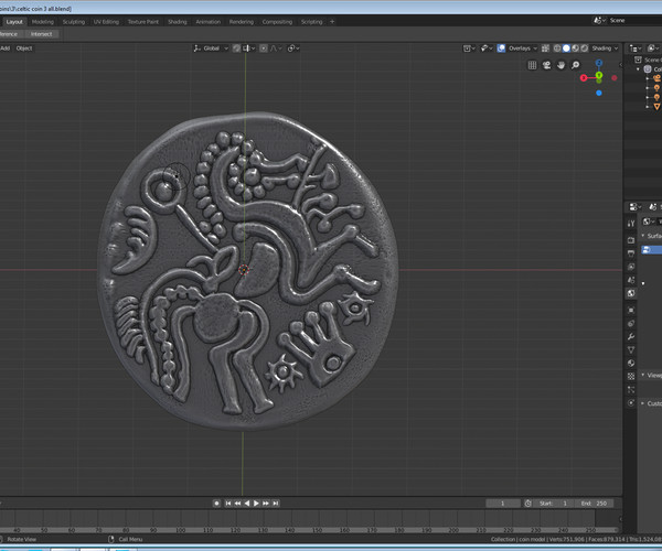ArtStation - celtic coin 3 | Resources