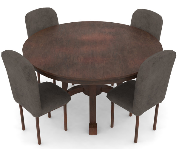 ArtStation - Game-Ready Dining Table Set with 4K-PBR Texture Set ...