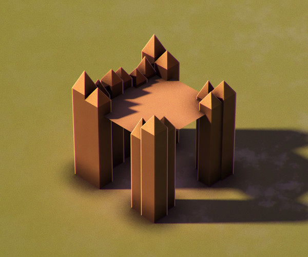 ArtStation - Low Poly - Modular - Wood Walls | Game Assets