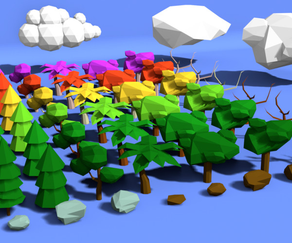 ArtStation - Low Poly Nature Pack by RgsDev | Game Assets