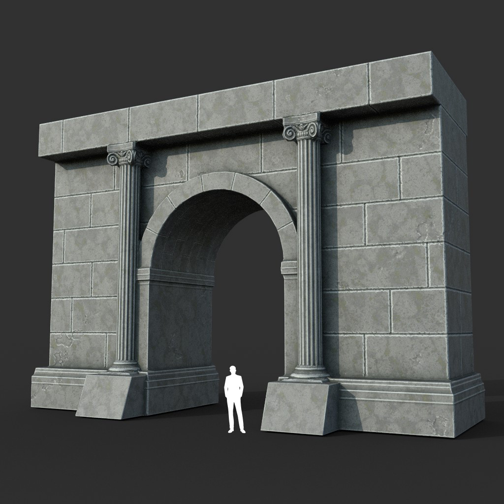 ArtStation - Low poly Ancient Roman Ruin Construction Pack 01 - White ...