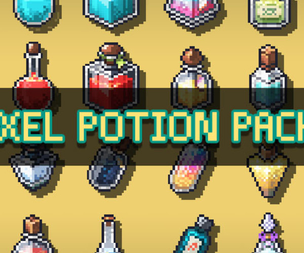 ArtStation - 2DAsset Pixel Potion PACK I | Game Assets