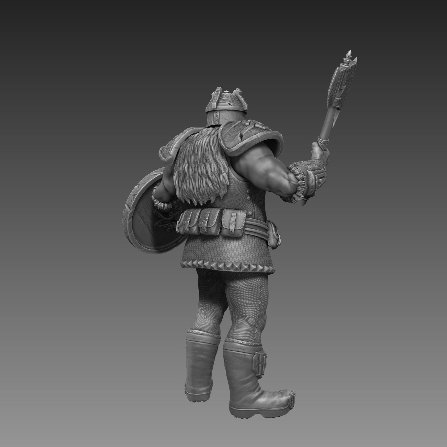 ArtStation - Dwarf Warrior 3D Print Ready - .ZPR, .OBJ, .STL files ...