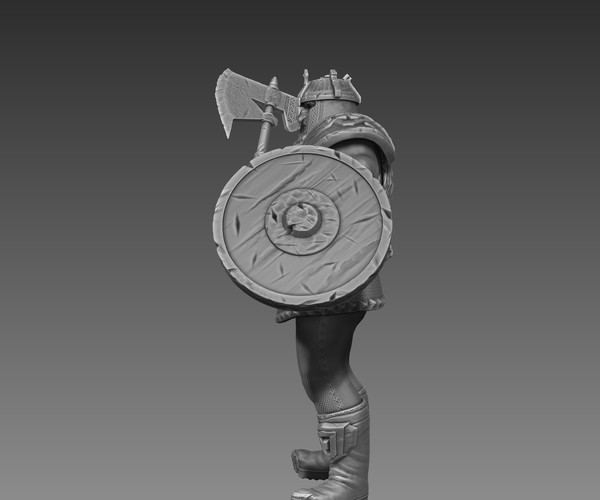 ArtStation - Dwarf Warrior 3D Print Ready - .ZPR, .OBJ, .STL files ...