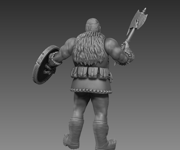 ArtStation - Dwarf Warrior 3D Print Ready - .ZPR, .OBJ, .STL files ...