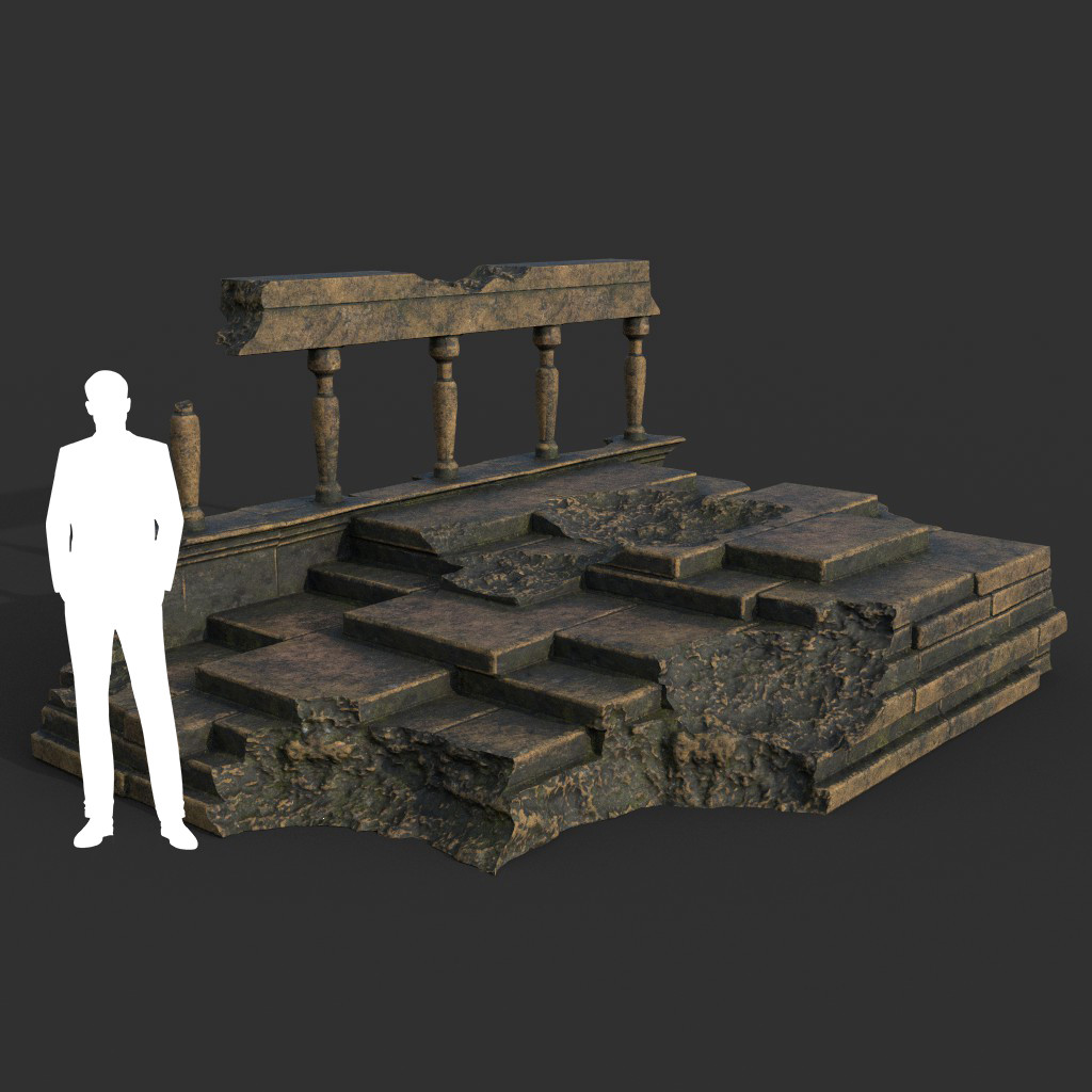ArtStation - Low poly Ancient Roman Ruin Construction Pack 02 - Brown ...