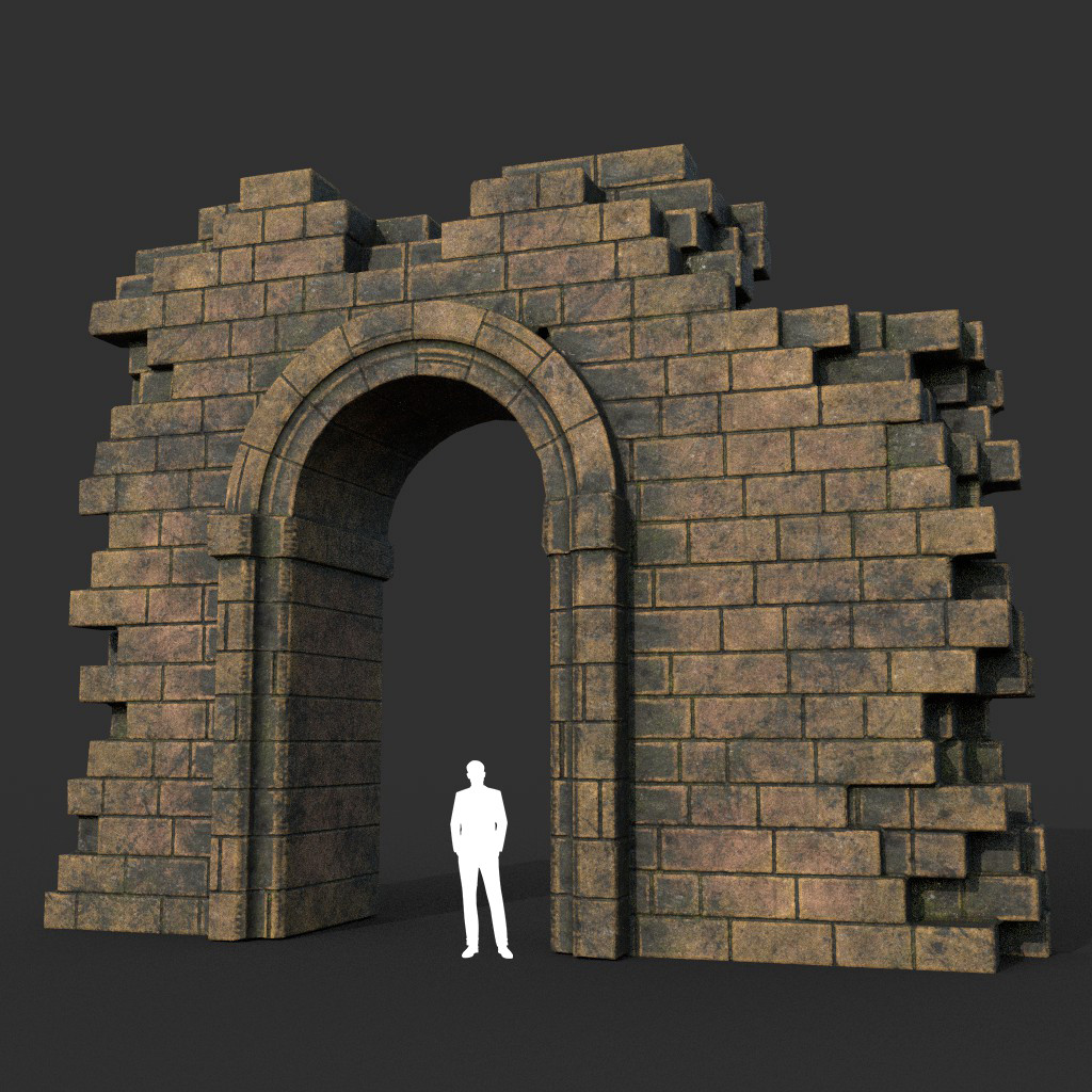 ArtStation - Low poly Ancient Roman Ruin Construction Pack 02 - Brown ...