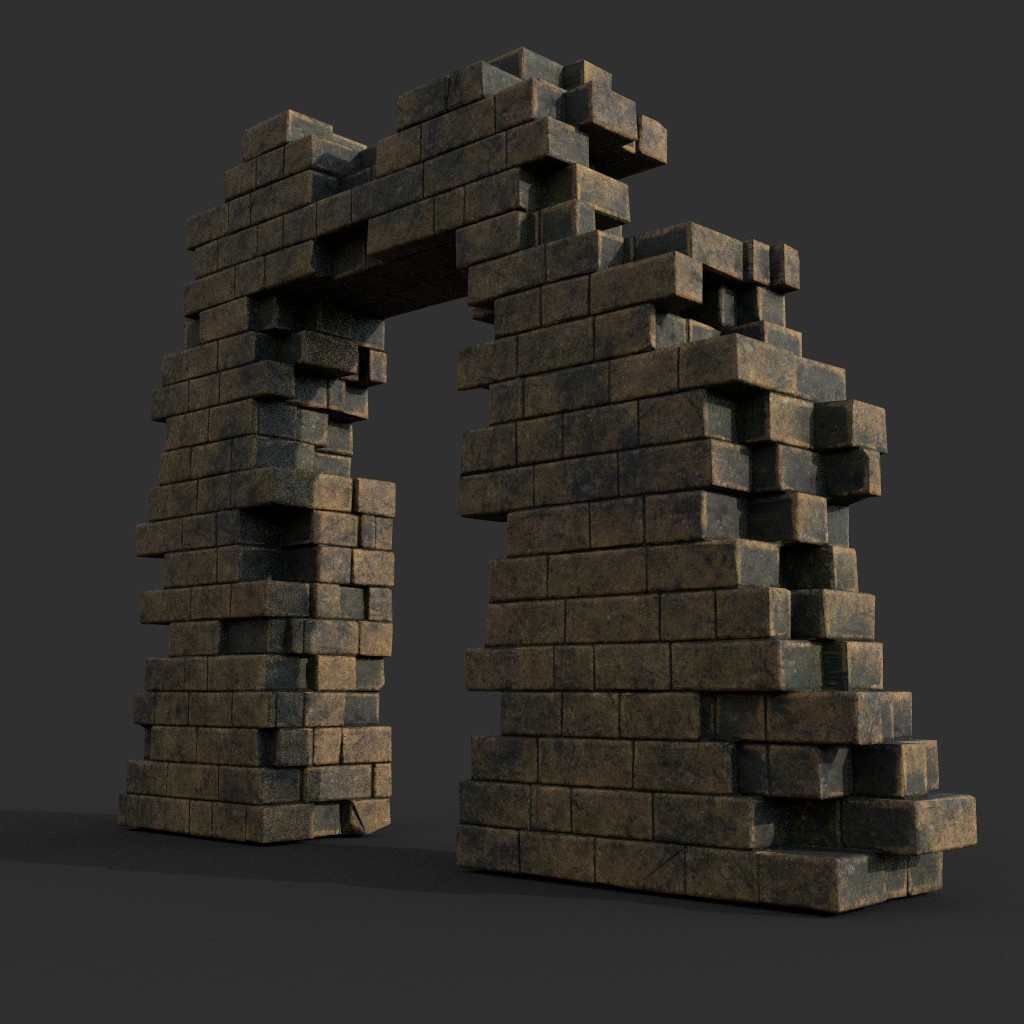 ArtStation - Low poly Ancient Roman Ruin Construction Pack 02 - Brown ...