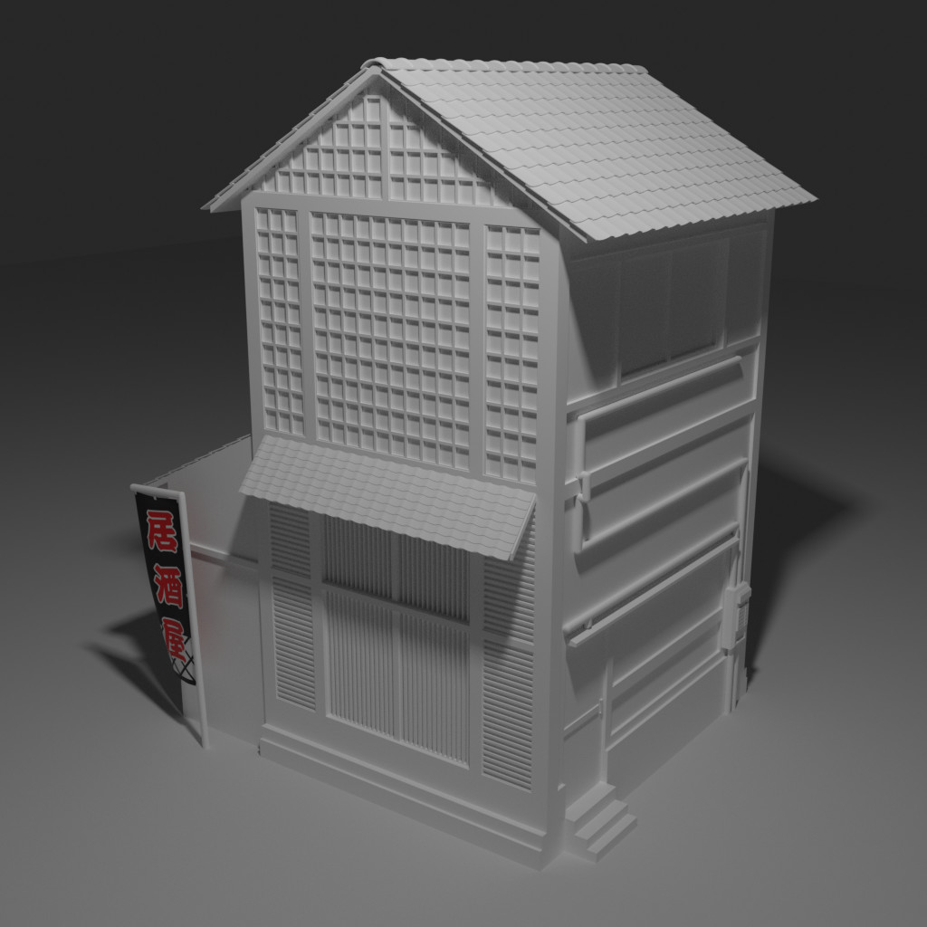 ArtStation - Japanese Izakaya Building Model (FBX, OBJ) | Resources