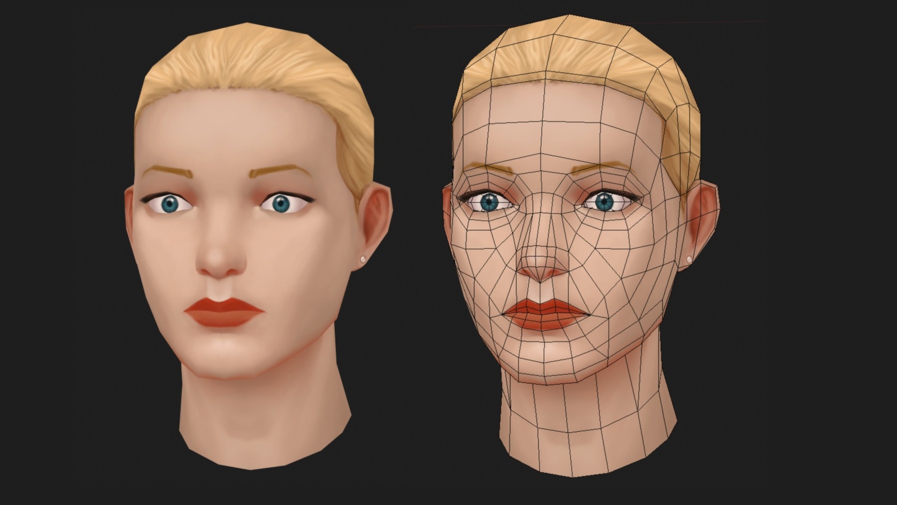 ArtStation - Low poly heads+textures 2 | Game Assets