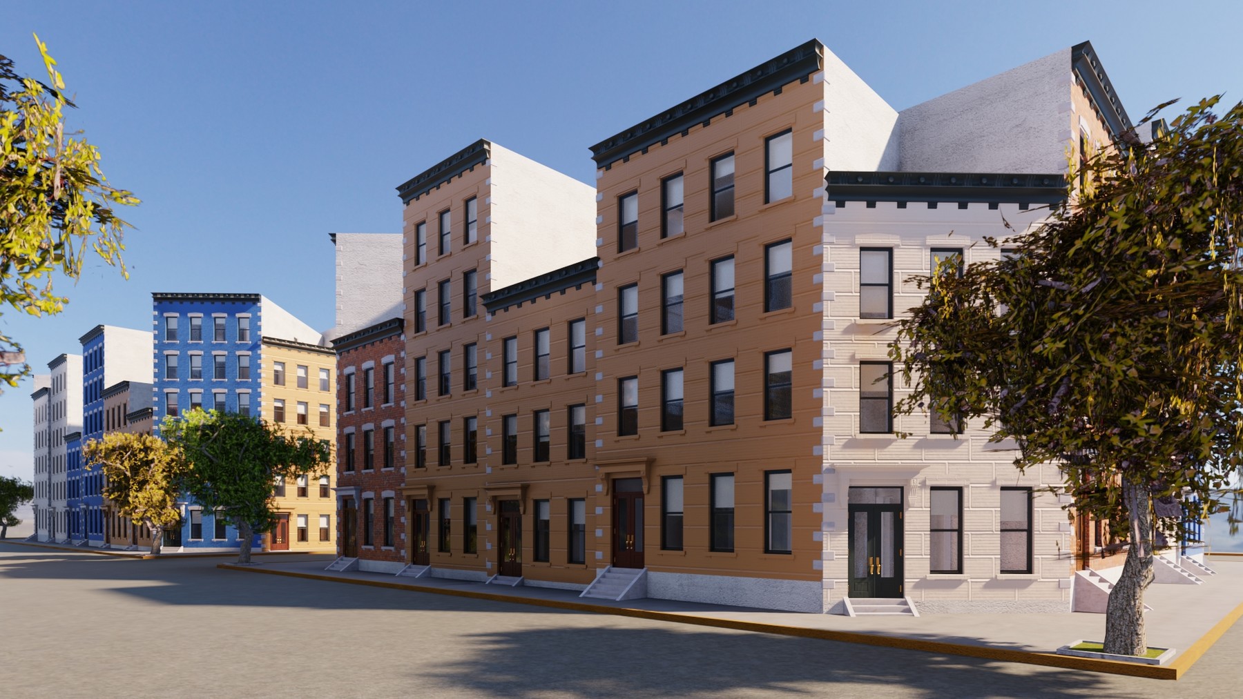 ArtStation - Row Townhouses New York style | Resources
