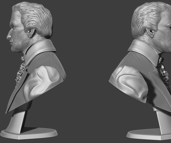 ArtStation - Vincent Price Bust 3D Print Ready - .ZPR, .OBJ, .STL files ...