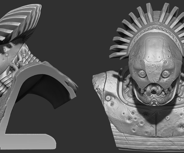 ArtStation - Mecha Bust 3D Print Ready - .ZPR, .OBJ, .STL files | Resources