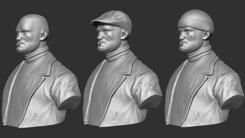 ArtStation - Boxer Bust 3D Print Ready - .ZPR, .OBJ, .STL files | Resources
