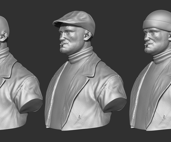 ArtStation - Boxer Bust 3D Print Ready - .ZPR, .OBJ, .STL files | Resources
