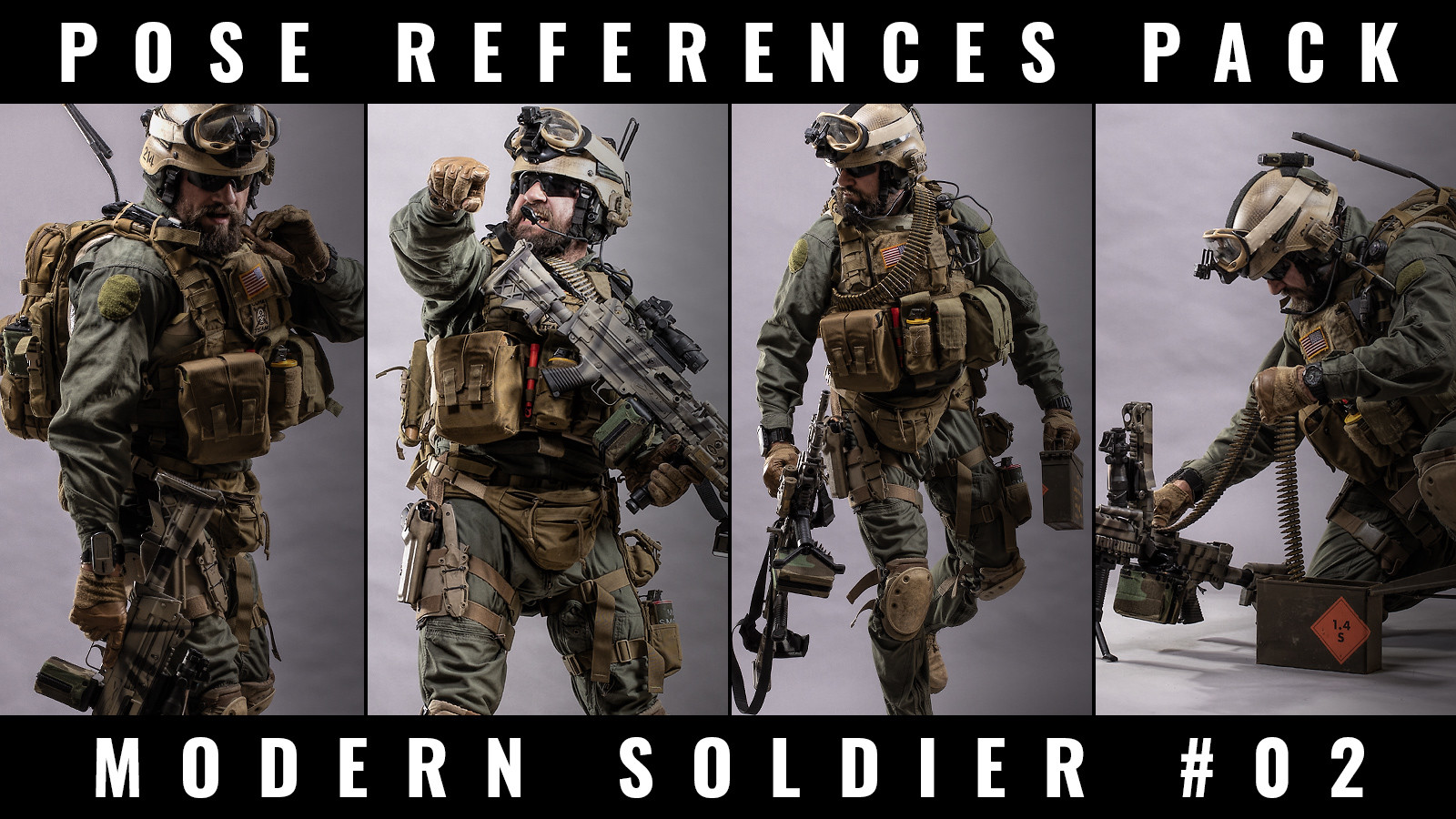 ArtStation - POSE REFERENCE PACK - MODERN SOLDIER #02 | Resources