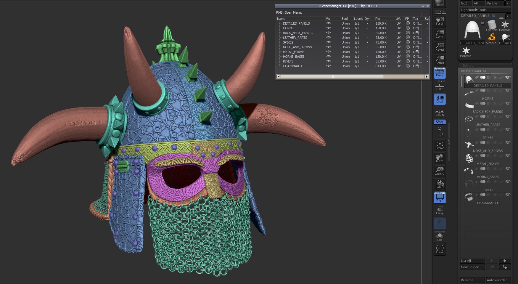 ArtStation - Norse Warlord Helmet PBR | Game Assets