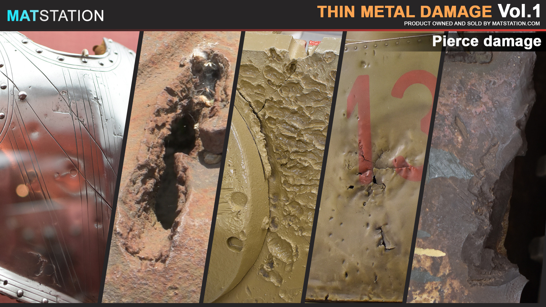 ArtStation - Photo Pack - Thin Metal Damage - Vol.1 | Resources