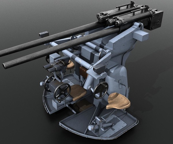ArtStation - German 37mm SK C30 anti-aircraft gun | Game Assets