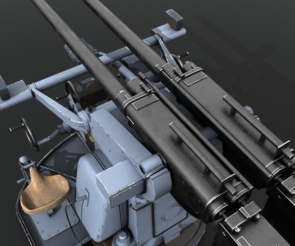 ArtStation - German 37mm SK C30 anti-aircraft gun | Game Assets