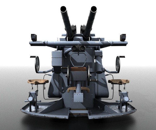 ArtStation - German 37mm SK C30 anti-aircraft gun | Game Assets