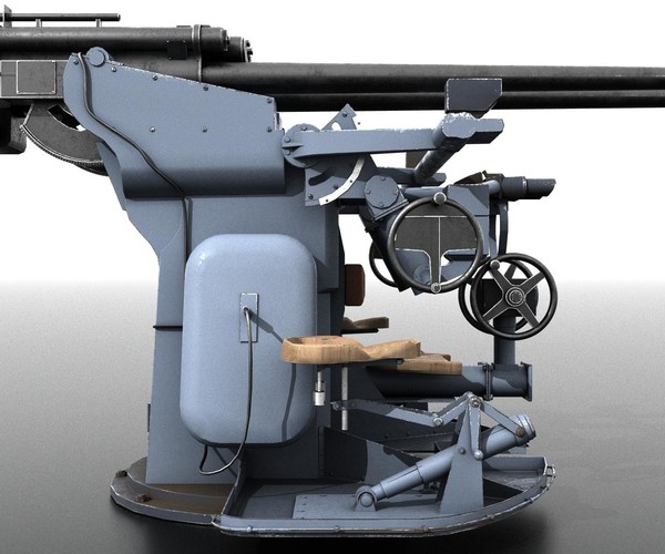 ArtStation - German 37mm SK C30 anti-aircraft gun | Game Assets
