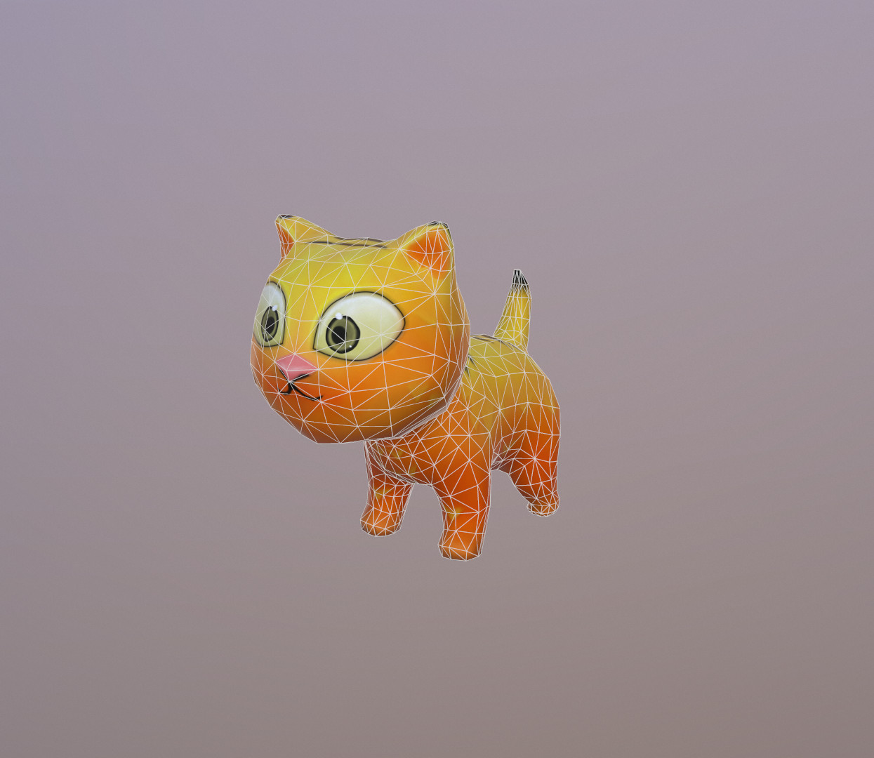 ArtStation - Low poly kit cat | Game Assets